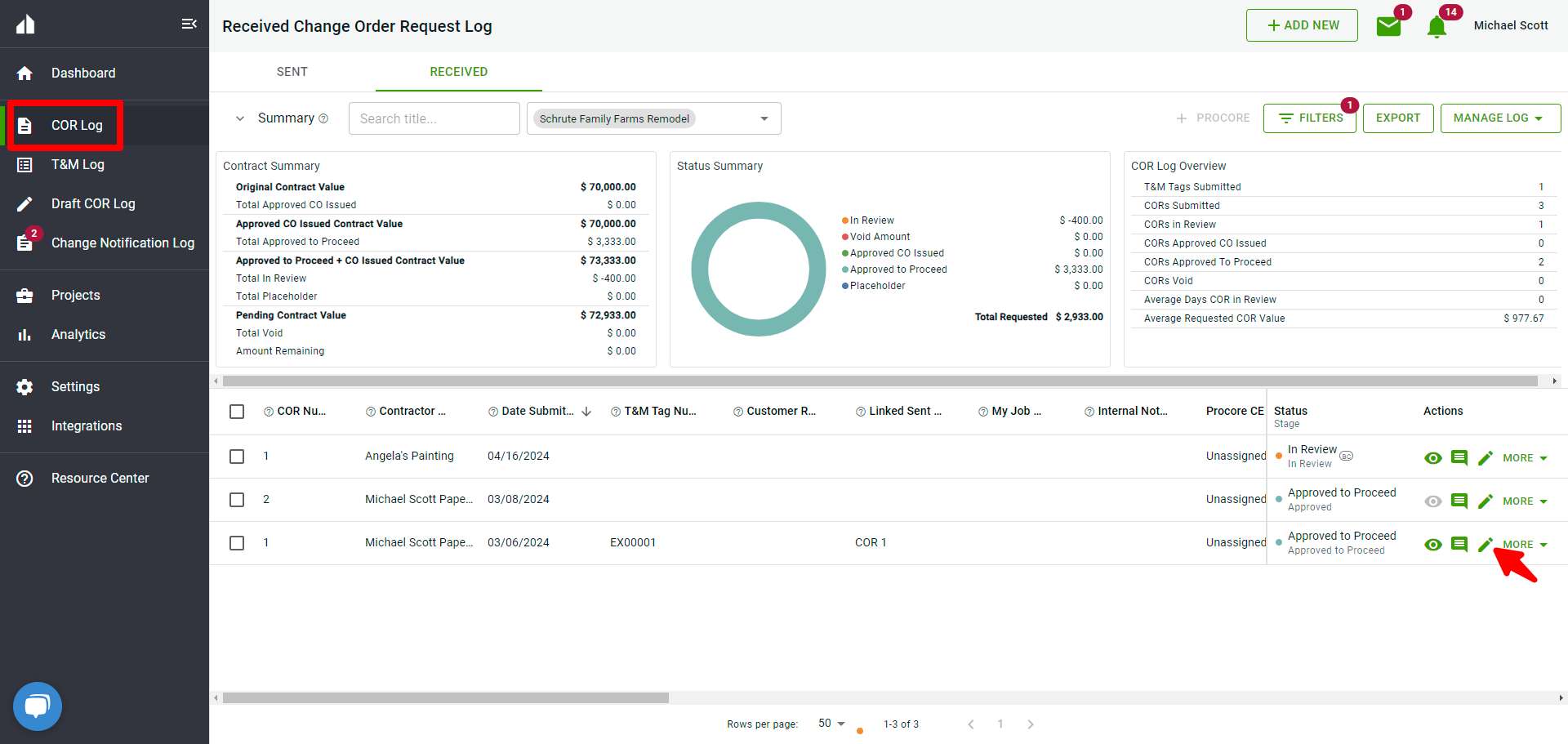 Creating and Adding Labels to T&M Tags and COR's