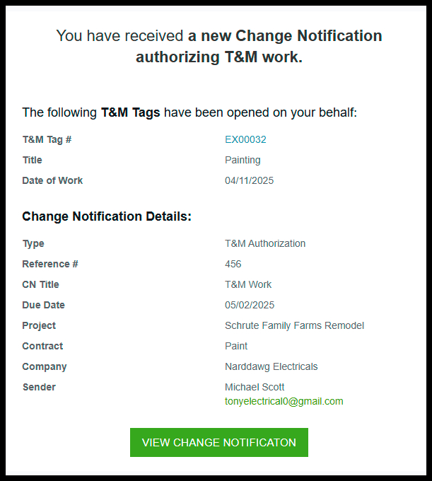 How to Create and Send a Change Notification (CN)