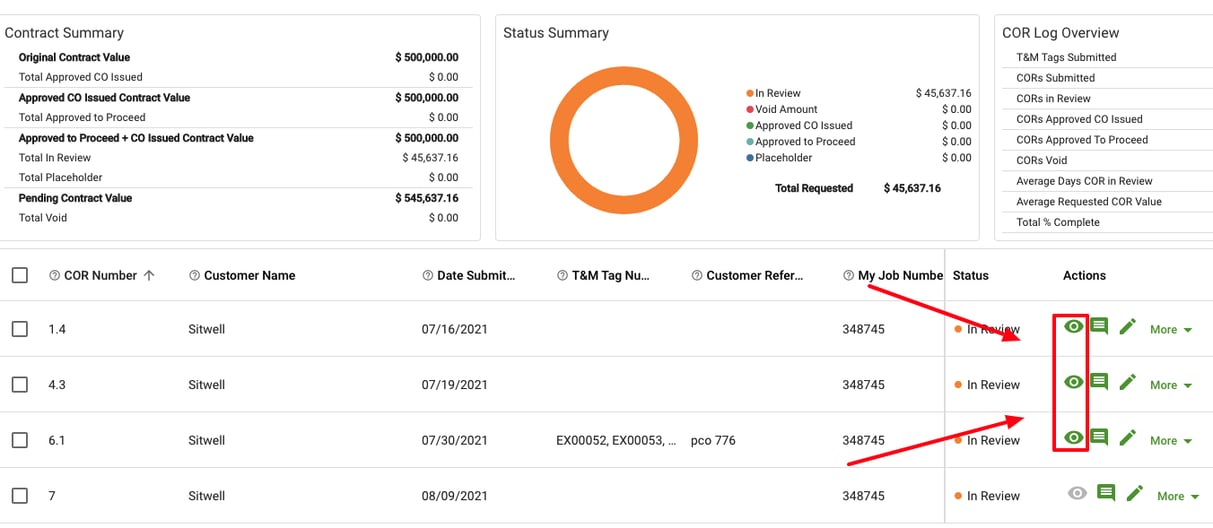 How to Review, Add Comments, and Update CORs