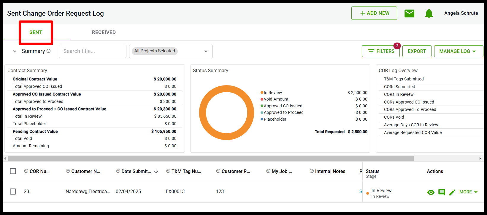 How to Upload a Change Order Request (COR)