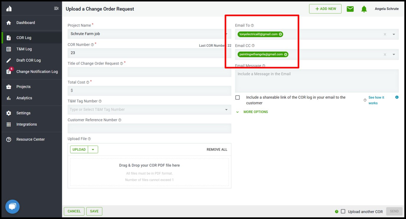 How to Upload a Change Order Request (COR)
