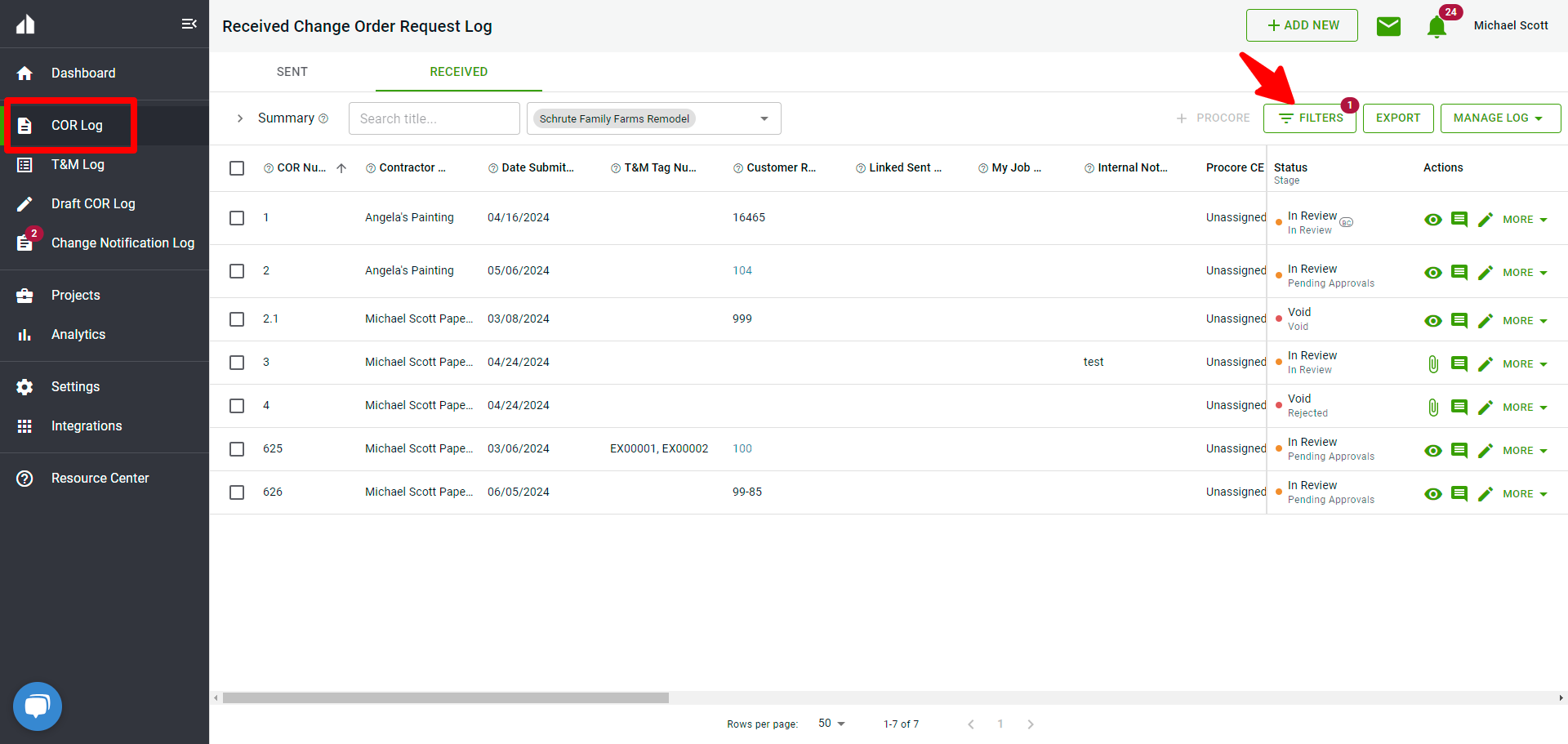 Creating and Adding Labels to T&M Tags and COR's