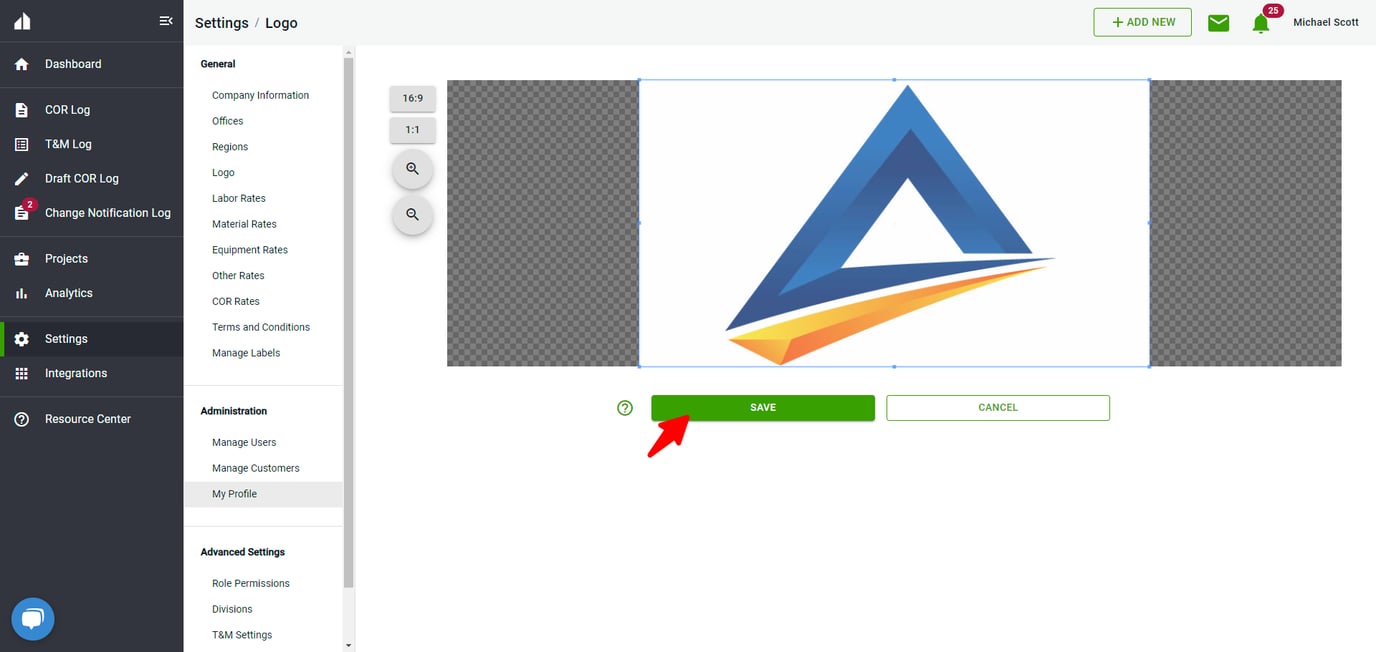 How to Add Your Logo and Use the Cropping Tool