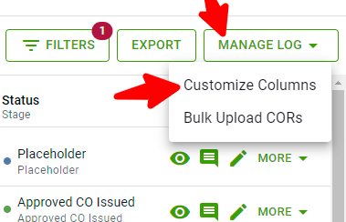 How to Navigate the COR Log