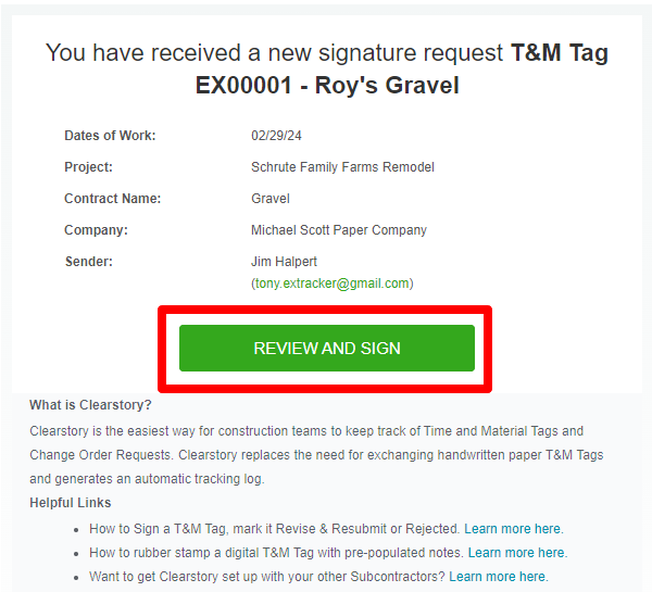 How to Review & Sign a T&M Tag