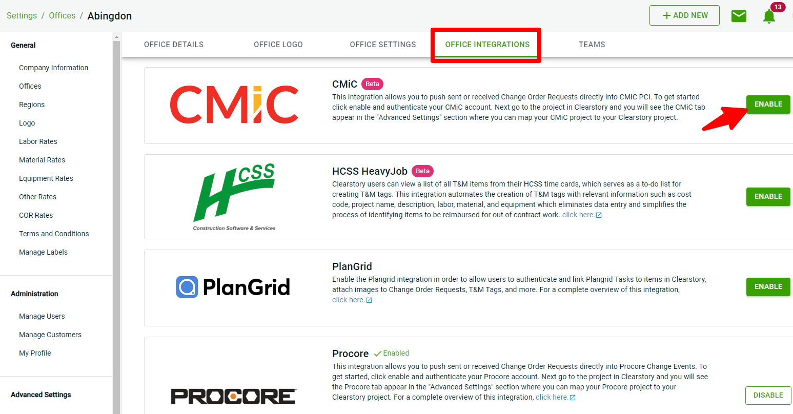 CMiC Integration Overview