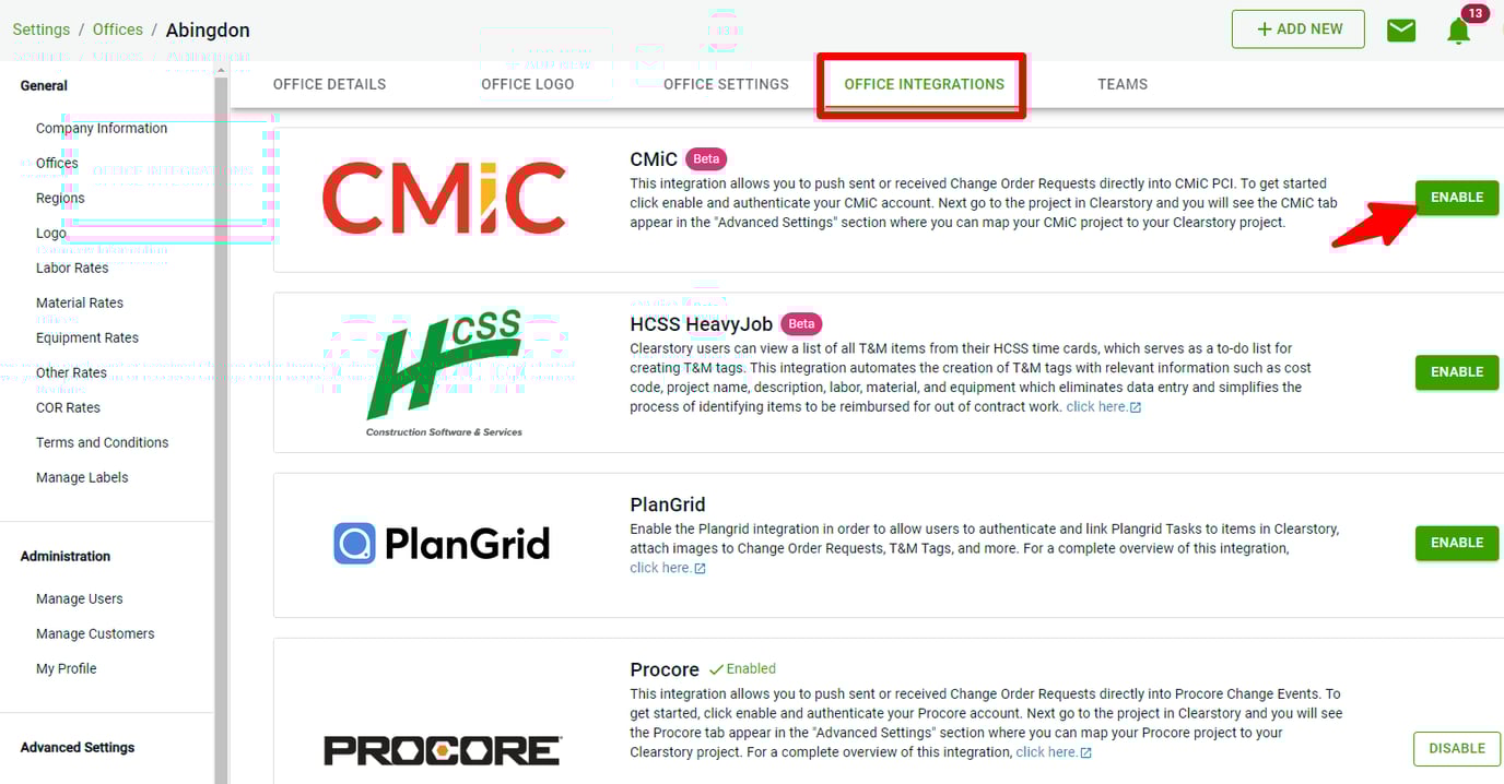 CMiC Integration Overview