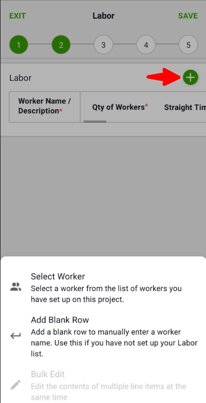 Create a Time and Material Tag on the Clearstory Mobile App